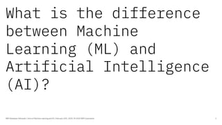 Intro to Machine Learning and AI | PPT