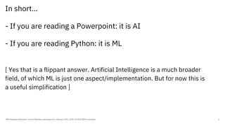 Intro to Machine Learning and AI | PPT