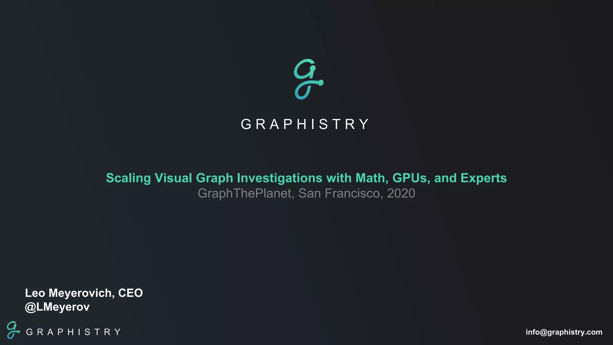 Scaling graph investigations with Math, GPUs, & Experts | PPTX