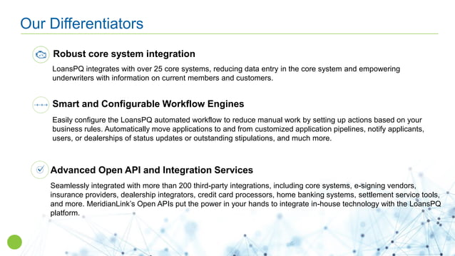 LoansPQ: A Loan Origination System by MeridianLink | PDF