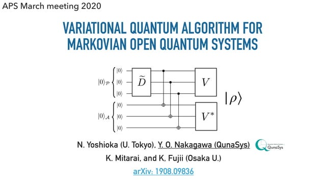 Variational Quantum Algorithm for Markovian Open Quantum Systems | PPT