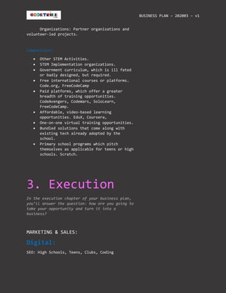 My 1-Day Coding EdTech Business Plan - Feedback Welcome | PDF