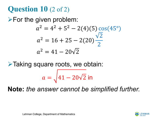 MAT-108 Trigonometry Midterm Review | PPT