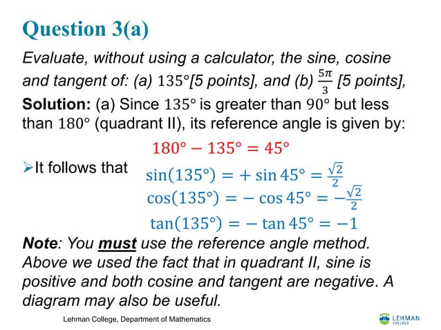 MAT-108 Trigonometry Midterm Review | PPT