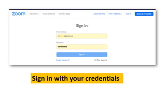 Conducting an Online Class using ZOOM | PDF