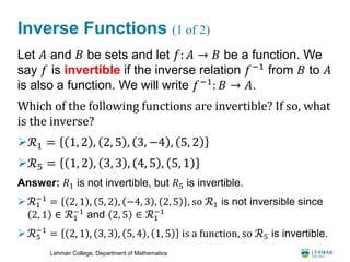 MAT-314 Relations and Functions | PPT