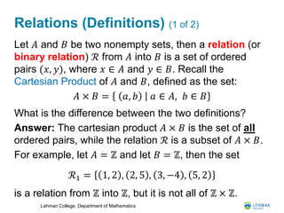 MAT-314 Relations and Functions | PPT