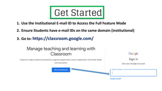 Step by Step Guide for using Google Classroom for teaching online | PDF