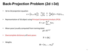 Theories and Engineering Technics of 2D-to-3D Back-Projection Problem | PPT