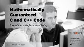 Mathematically Guaranteed C and C++ Code | PPT