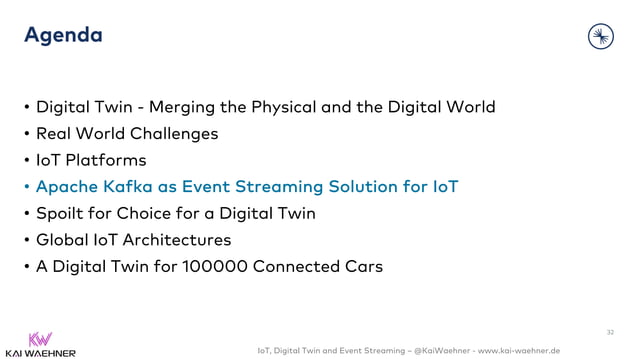 IoT Architectures for a Digital Twin with Apache Kafka, IoT Platforms ...