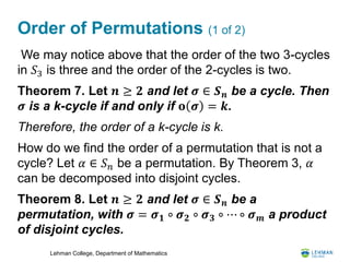 Section 8: Symmetric Groups | PPTX