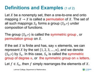 Section 8: Symmetric Groups | PPT