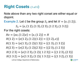 Section 9: Equivalence Relations & Cosets | PPTX