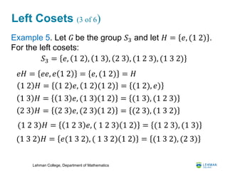 Section 9: Equivalence Relations & Cosets | PPTX