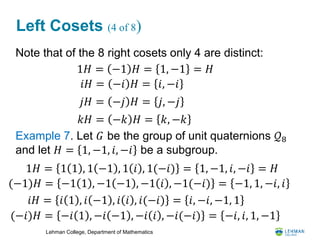 Section 9: Equivalence Relations & Cosets | PPTX