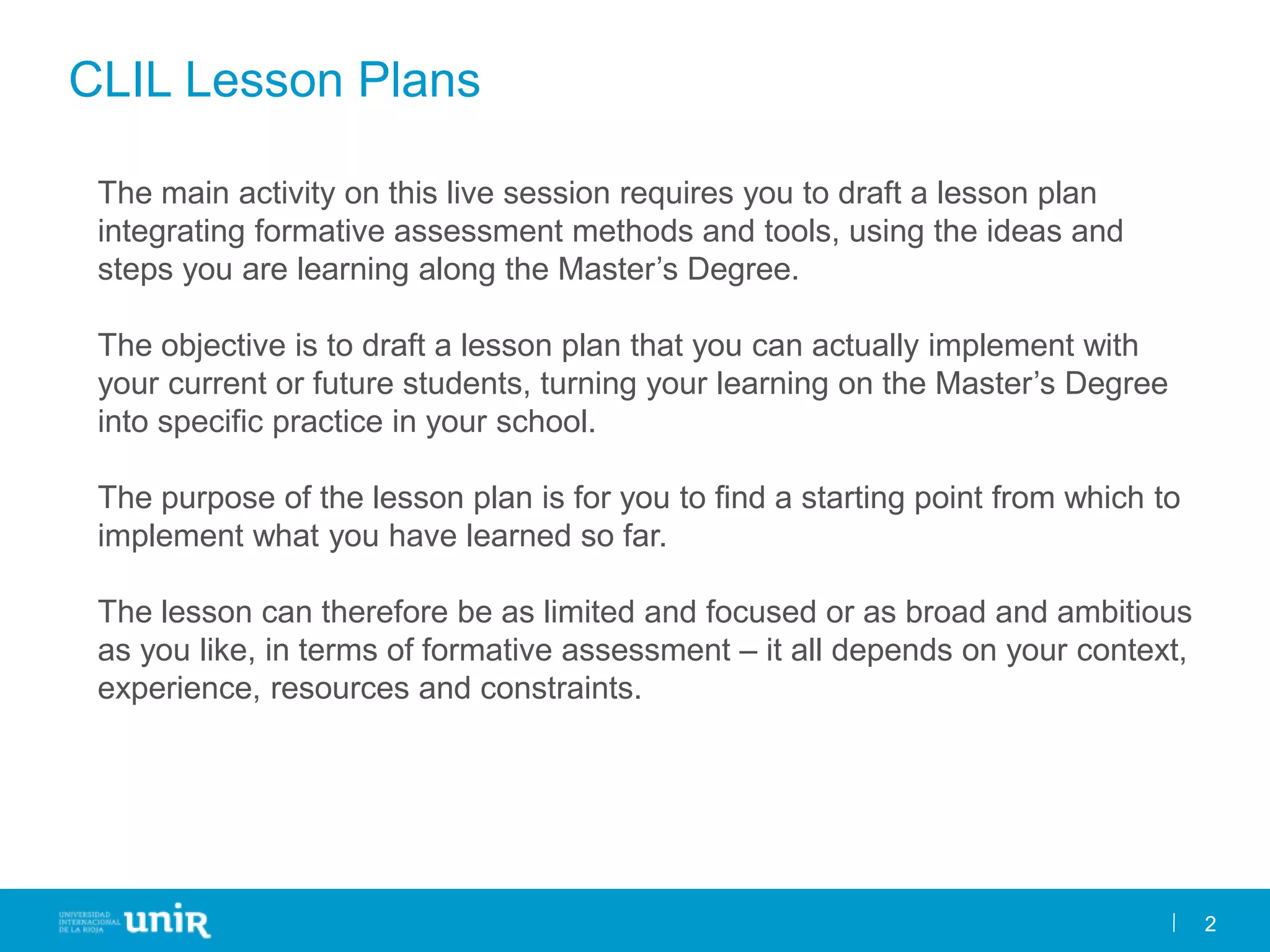 CLIL Lesson Plans | PPT