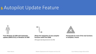 Modern deployment with Autopilot and Azure AD | PPT