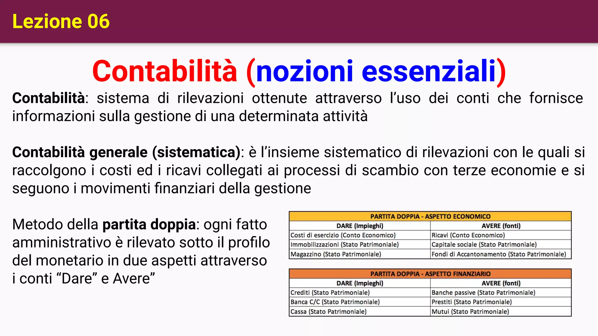 Lezione n. 06 - Contabilità pubblica (programmazione finanziaria ...