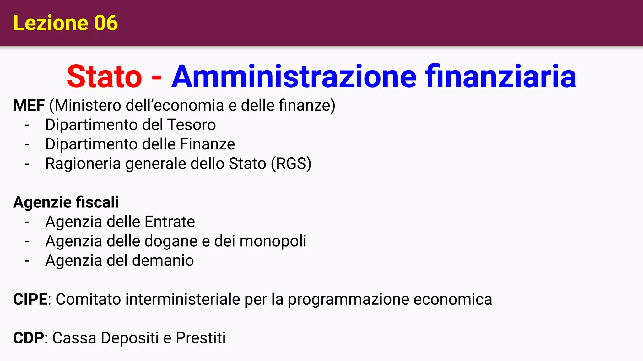 Lezione n. 06 - Contabilità pubblica (programmazione finanziaria ...