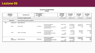 Lezione n. 06 - Contabilità pubblica (programmazione finanziaria ...