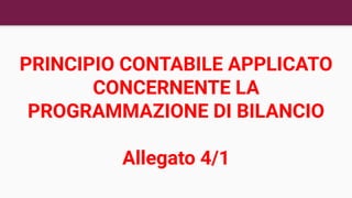 Lezione n. 06 - Contabilità pubblica (programmazione finanziaria ...