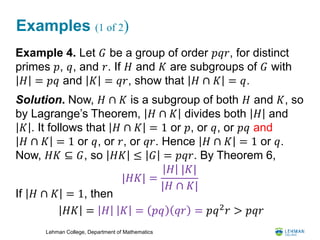 Section 10: Lagrange's Theorem | PPTX