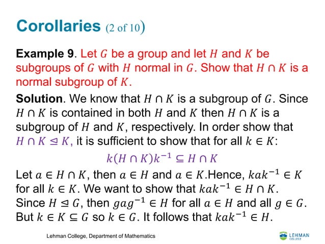 Section 11: Normal Subgroups | PPTX | Maps & Navigation