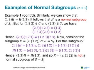Section 11: Normal Subgroups | PPTX