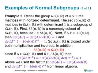 Section 11: Normal Subgroups | PPTX