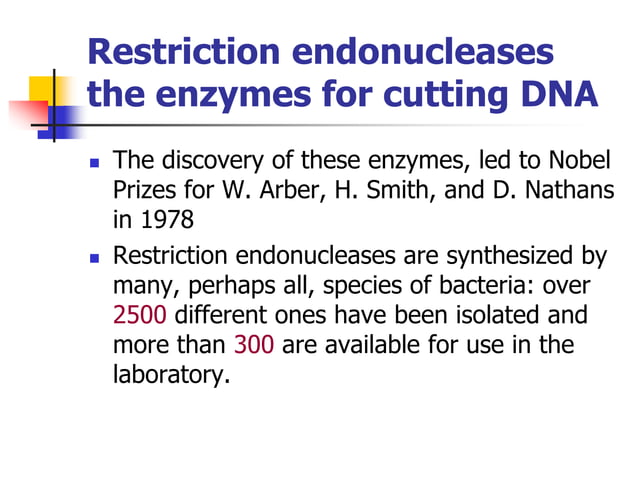 Enzymes in Genetic Engineering Mahatma Gandhi Central University ...