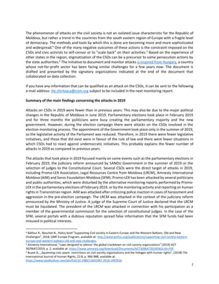 Radiography of attacks against Non-Governmental Organizations of the ...