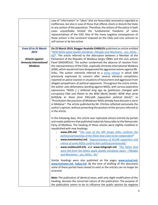 Radiography of attacks against Non-Governmental Organizations of the ...