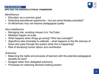 Artificial Intelligence in Education: Ethical Futures | PPTX