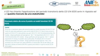 L’applicazione delle norme e i periodi transitori | PPT