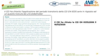 L’applicazione delle norme e i periodi transitori | PPT