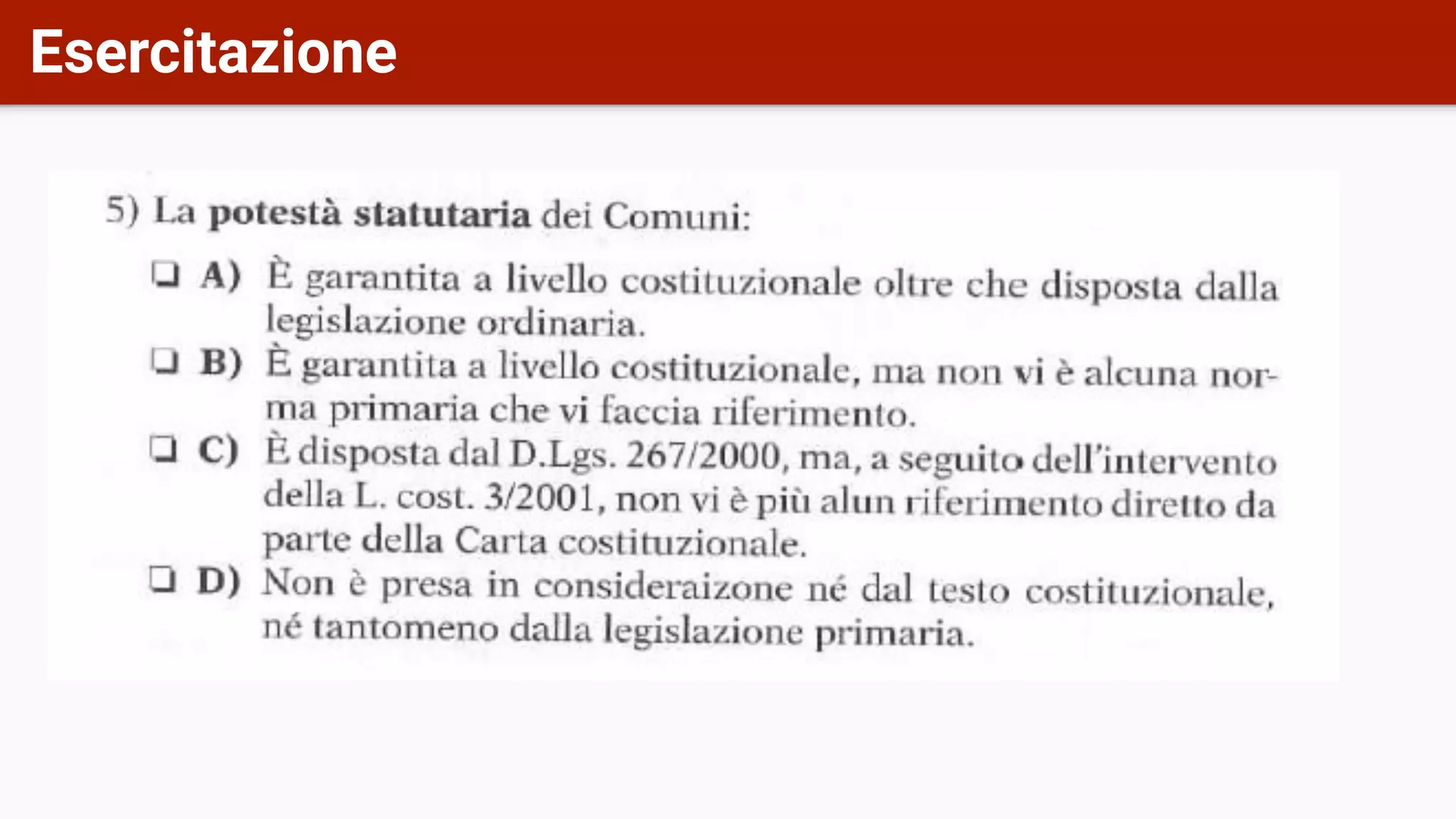 Lezione n. 07 - Diritto degli Enti Locali e TUEL: La disciplina del ...