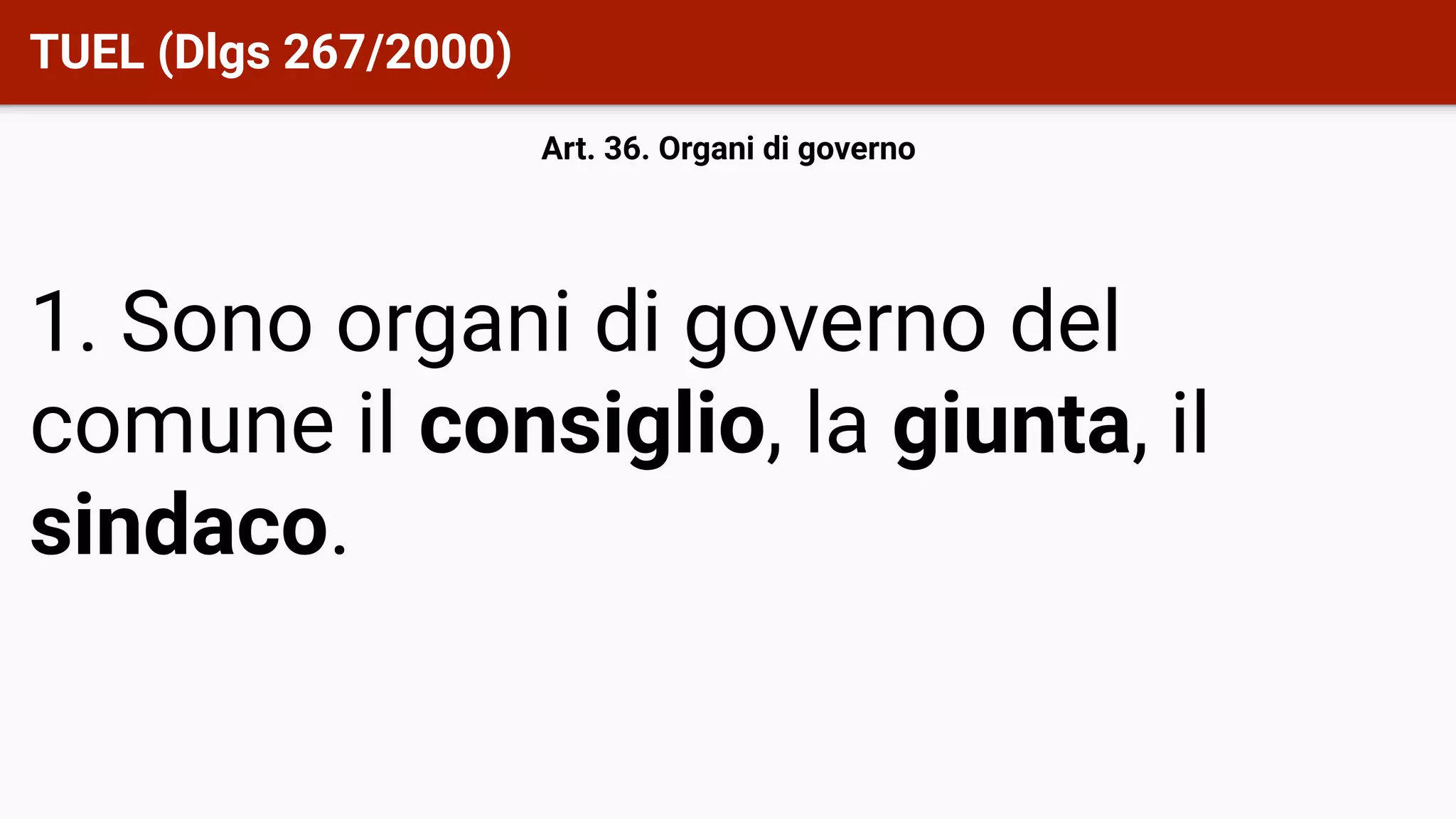 Lezione n. 07 - Diritto degli Enti Locali e TUEL: La disciplina del ...