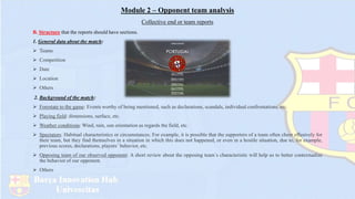 Opponent collective analysis.pptx | Soccer | Sports