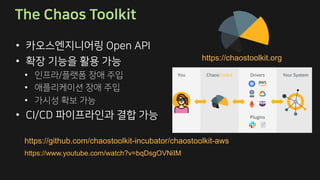 Chaos Engineering을 위한 최신 도구 업데이트 - 윤석찬 (AWS 테크에반젤리스트) | PPT