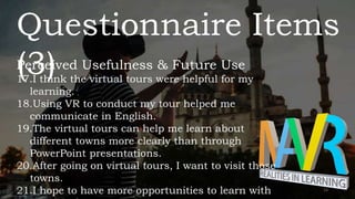 Virtual reality in tourism education: A case study | PPTX