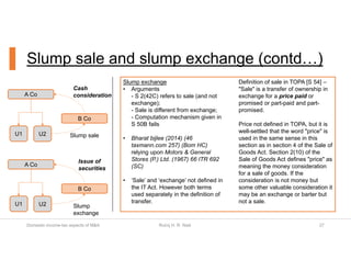 Domestic income tax aspects of M&A | PPT