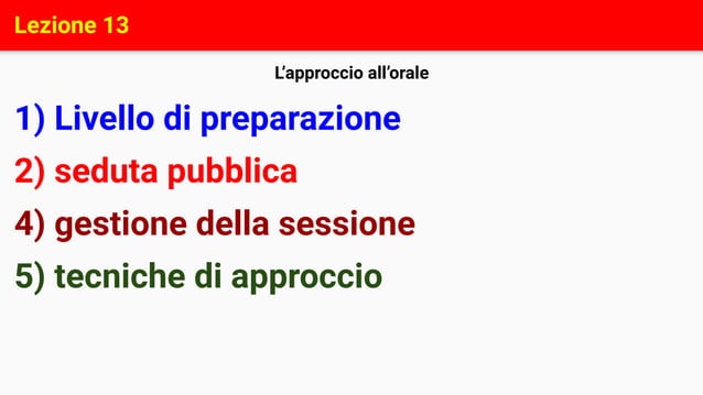 Lezione n. 13 - Esercitazione alla prova orale: analisi di esempi di prove di concorsi per l ...