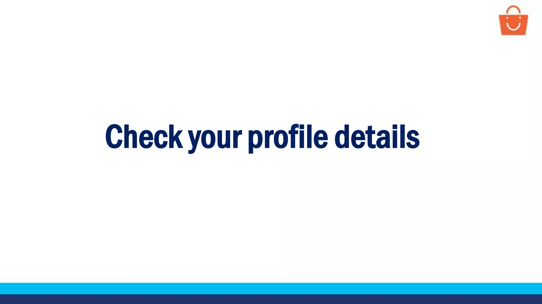 How to update profile details on seller panel | PPT