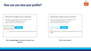 How to update profile details on seller panel | PDF