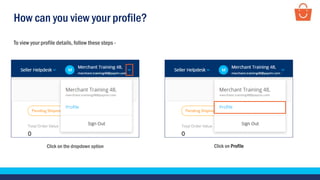 How to update profile details on seller panel | PDF