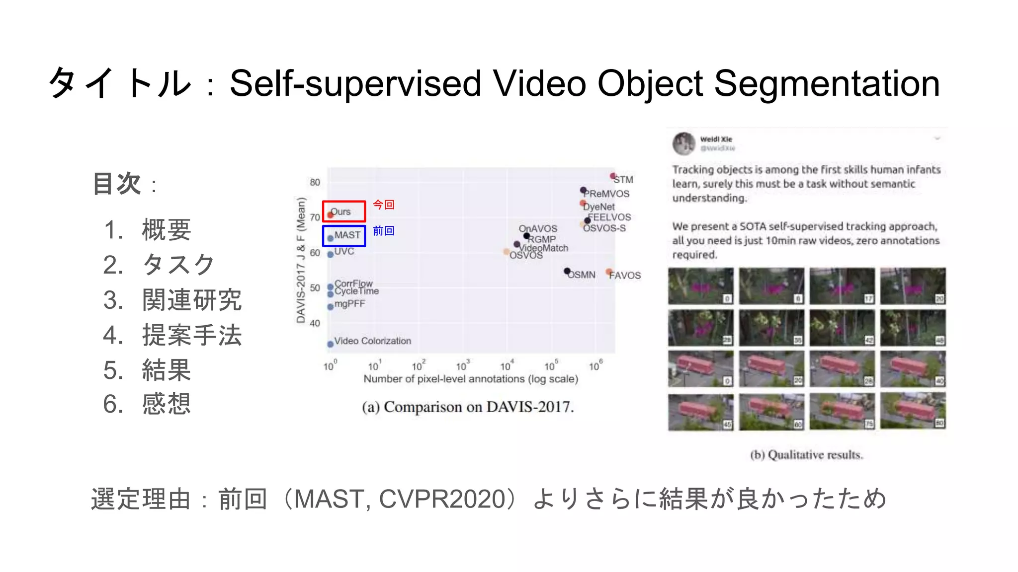 [DL輪読会]Self-supervised Video Object Segmentation | PPTX
