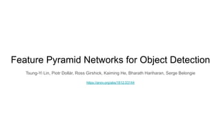 Feature Pyramid Network, FPN | PDF