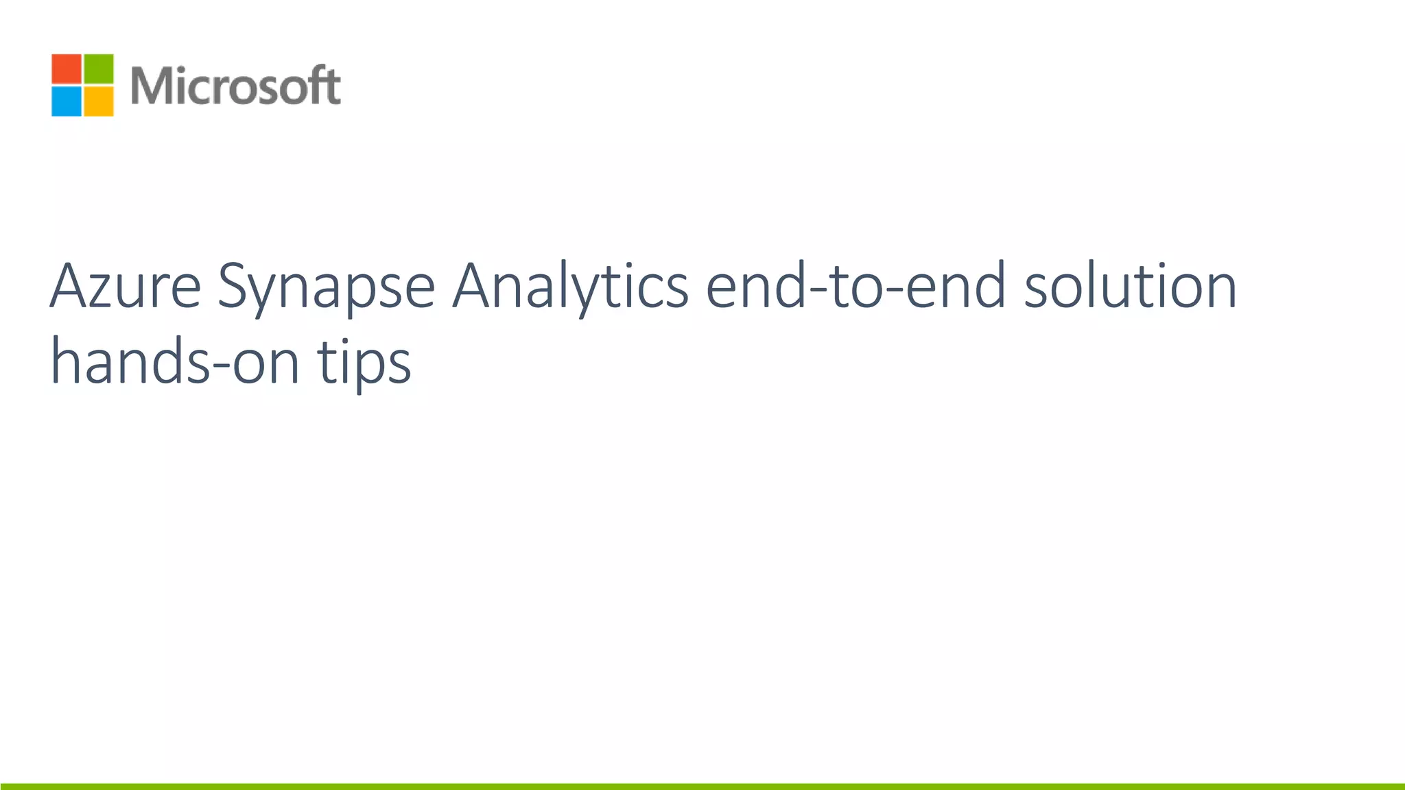 azure synapse analytics end-to-end solution-hands-on at 20200728 | PPTX ...