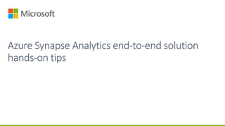 azure synapse analytics end-to-end solution-hands-on at 20200728 | PPTX ...